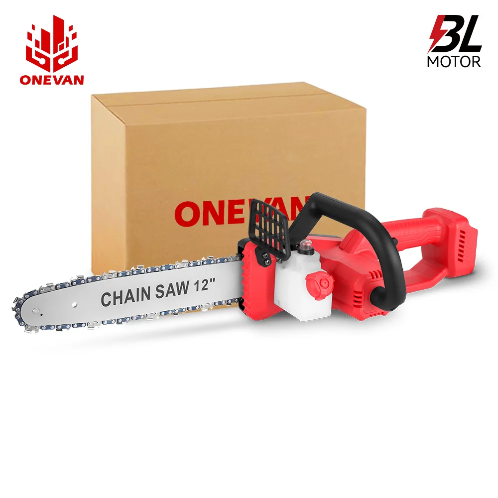ONEVAN-12-INCH-Brushless-Electric-Chainsaw-6600W-Rechargeable-Saw-Wood ...