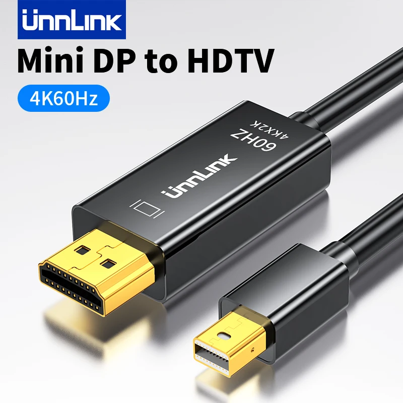Unnlink-4K-60Hz-Mini-DisplayPort-to-HDMI-Cable-Thunderbolt-Mini-DP-to ...