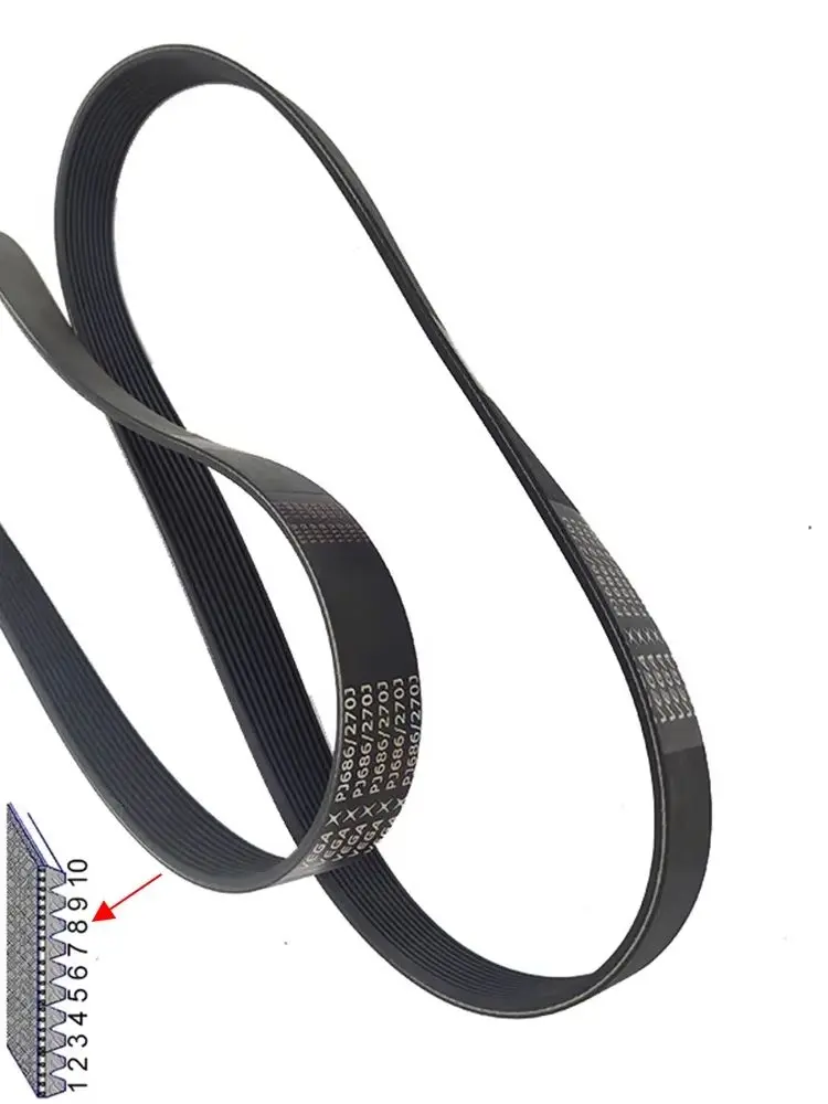V-Belt PJ686 270J 5/6/7/8/9/10/11/12 Ribs Treadmill Conveyor Belt ...