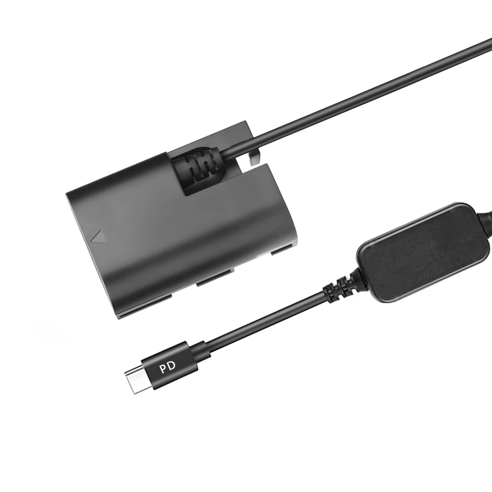 LP-E6 E6N ACK-E6 DR-E6 Dummy Battery&DC Power Bank Type-C Cable for ...