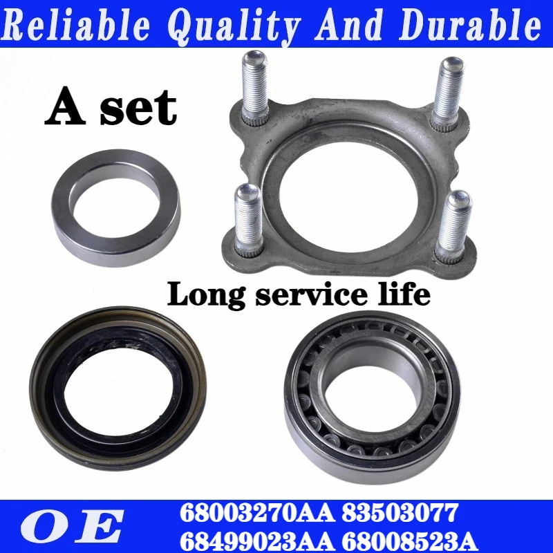 A set Rear Wheel Bearing Heat Shrink Seal & Retainer Kit For Jeep ...