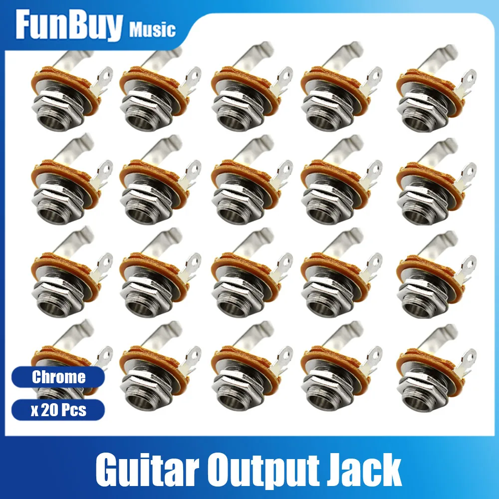 20pcs-1-4-inch-6-35Mm-Stereo-Input-Jack-Plug-Socket-for-Electric-Guitar ...