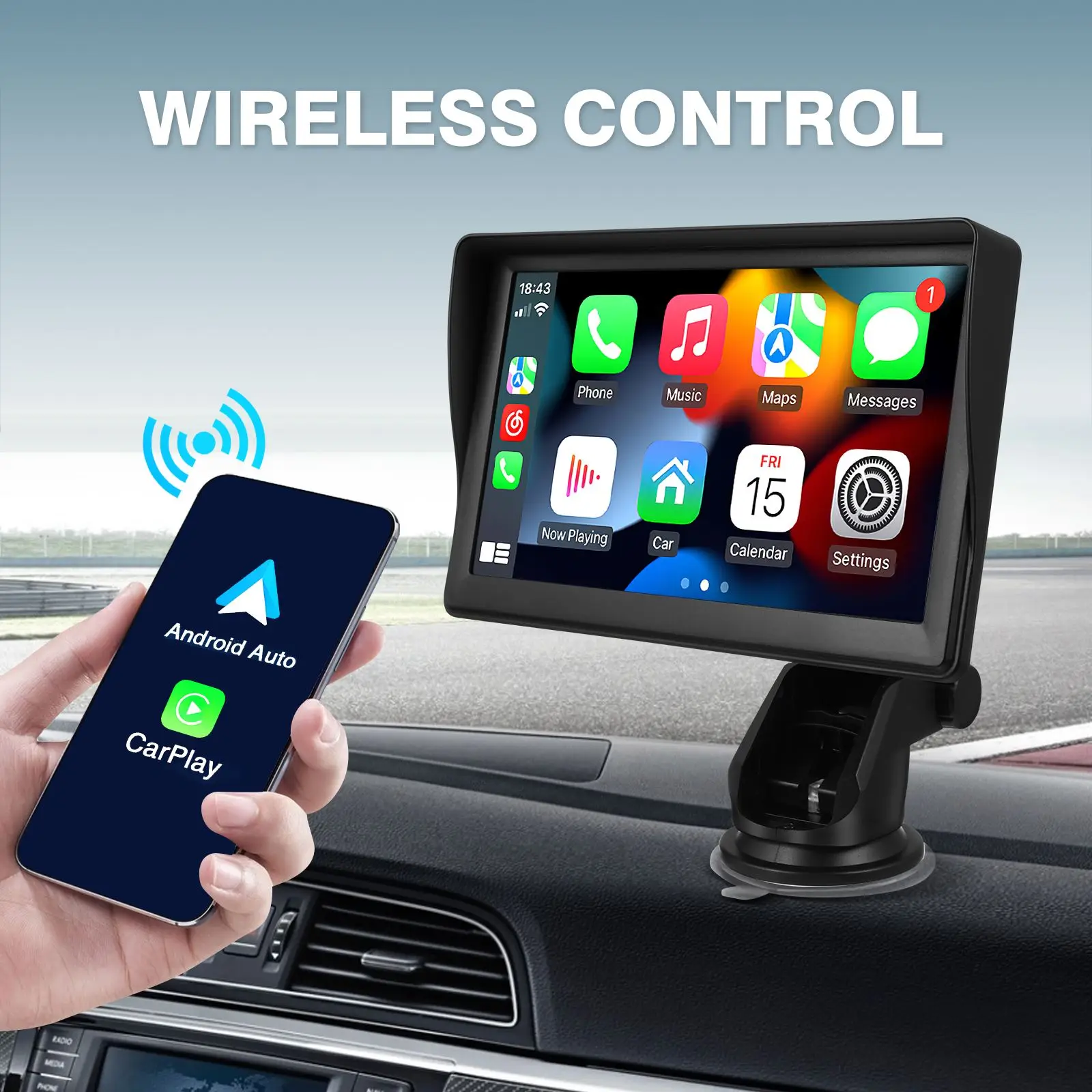 Car-Screen-Player-7-inch-Touch-Screen-Wireless-Music-Player-With-Car ...