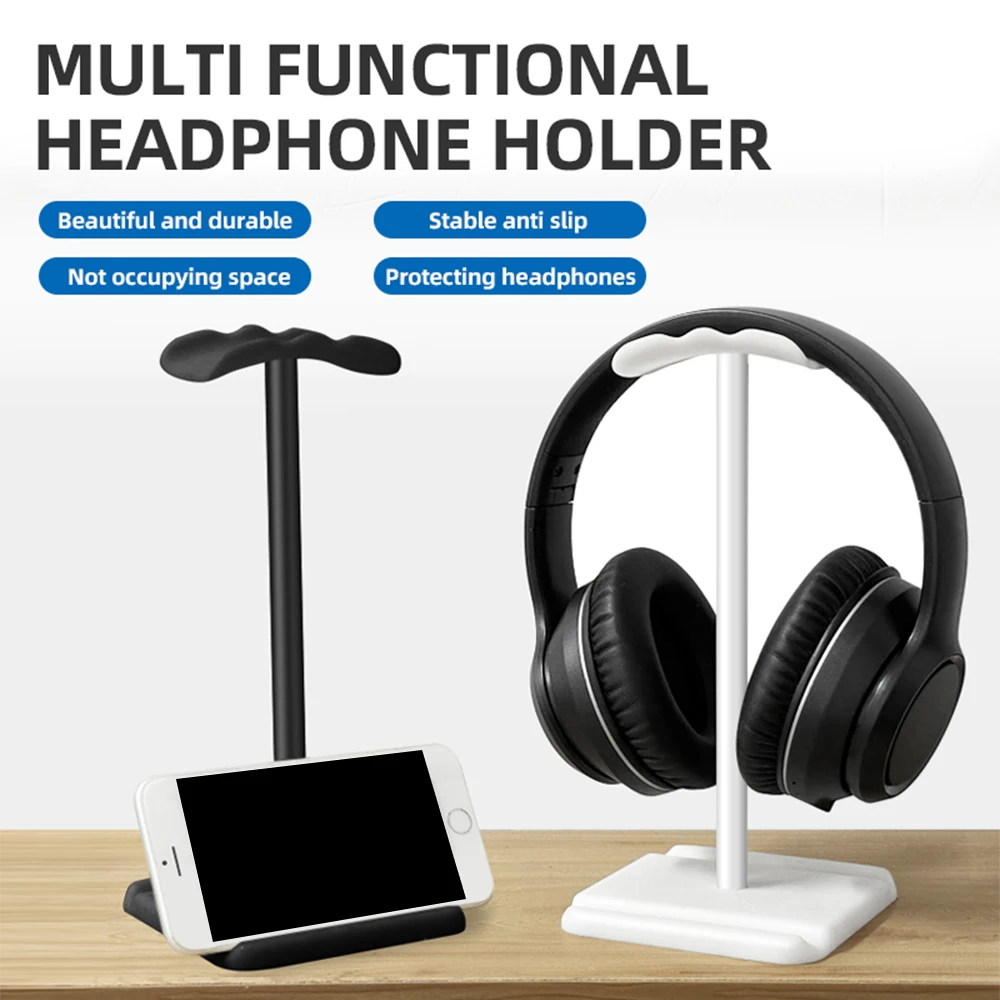 Universal-Headphone-Stand-Rack-Space-Desktop-Organizer-Earphone-Mount ...