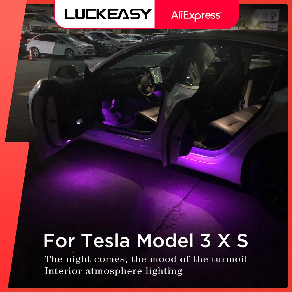 Kit de bombillas LED brillantes para coche Tesla Model 3, luz de marco ...