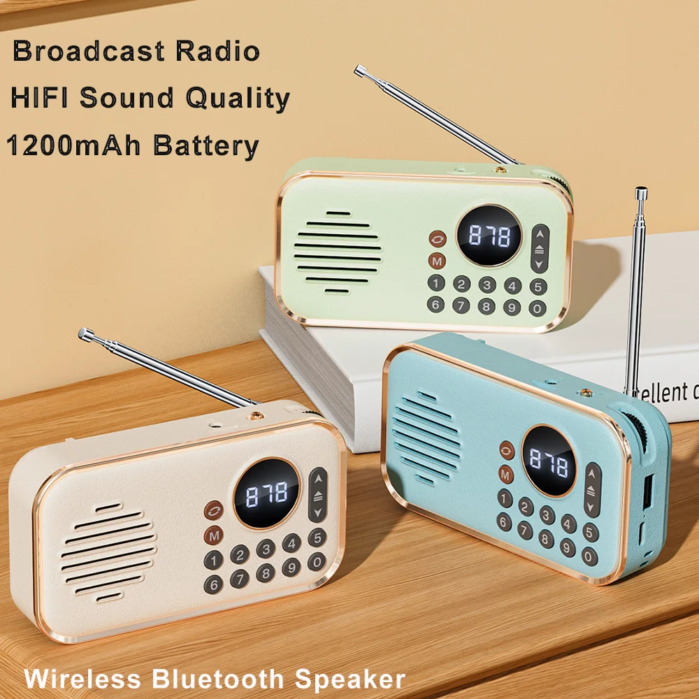 Mini Portable Bluetooth Speaker with FM Radio BT U Disk TF Card ...