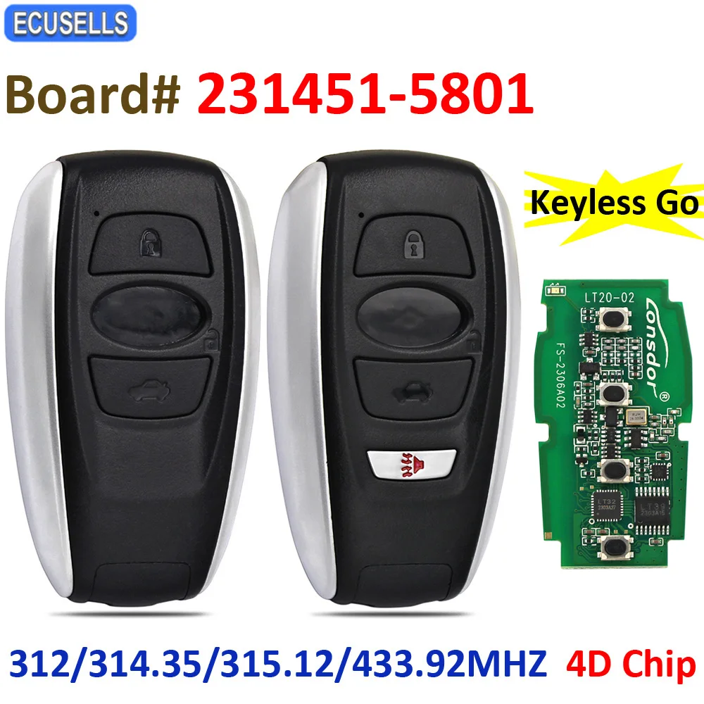Ecusells-Keyless-Go-Smart-Remote-Car-Key-4D-Chip-for-Subaru-STI-WRX ...