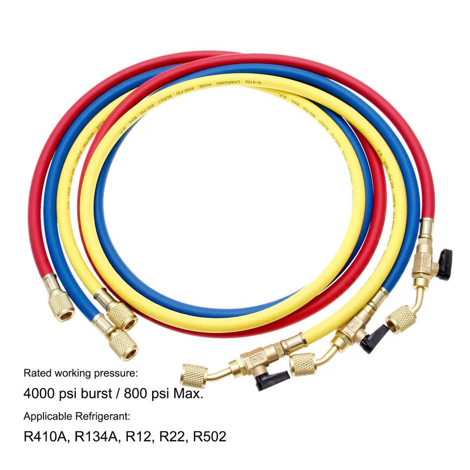 Charging Hose HCPRO DUAL FORCE 3/8" HVAC Charging & Evacuation Hose ...