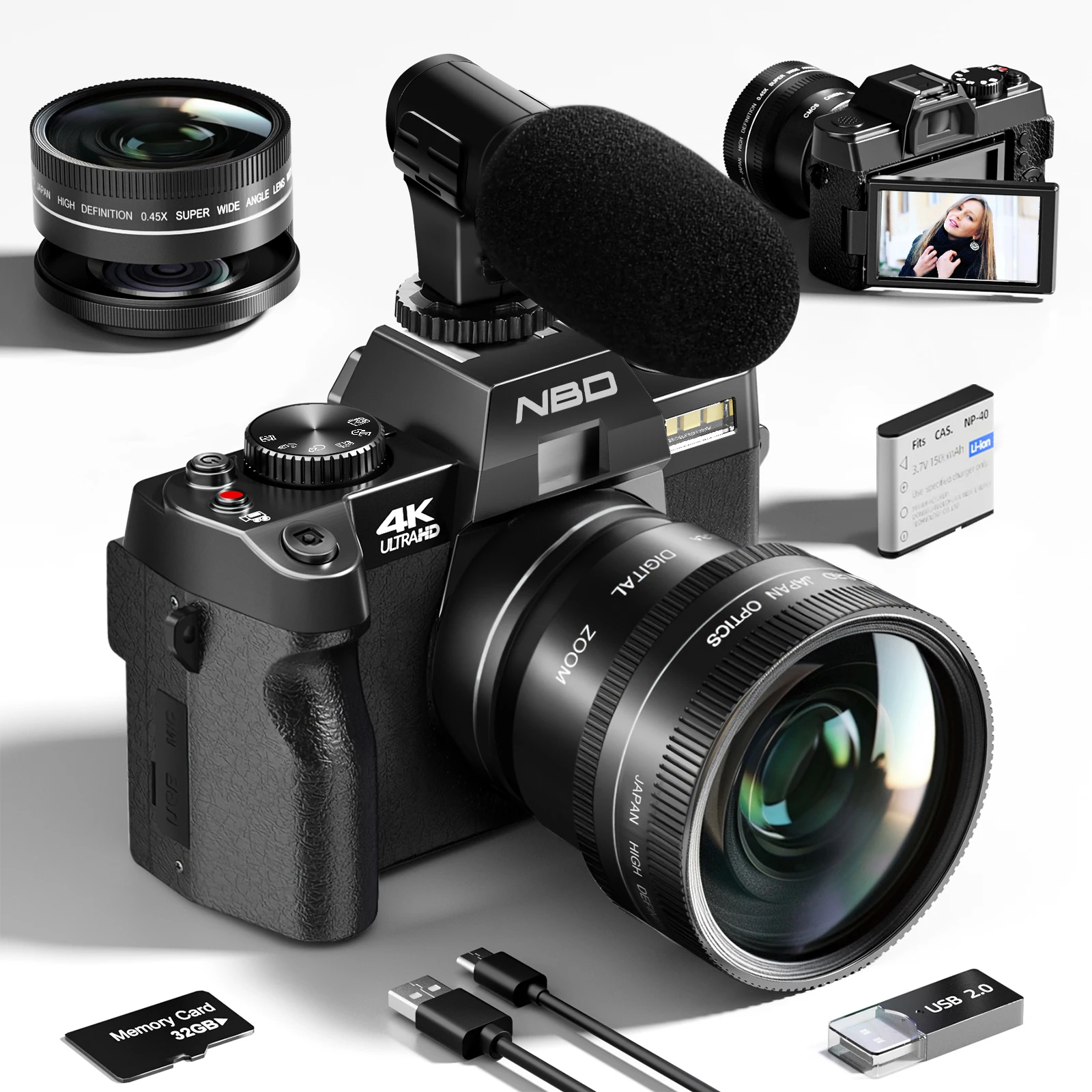 NBD-compact-digital-photography-camera-4K-wireless-network-camera-retro ...