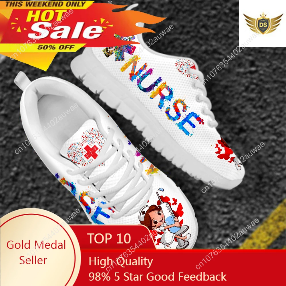 Cute-Hospital-Cartoon-Nurse-Girls-Pattern-Sneakers-Shoes-For-Women ...