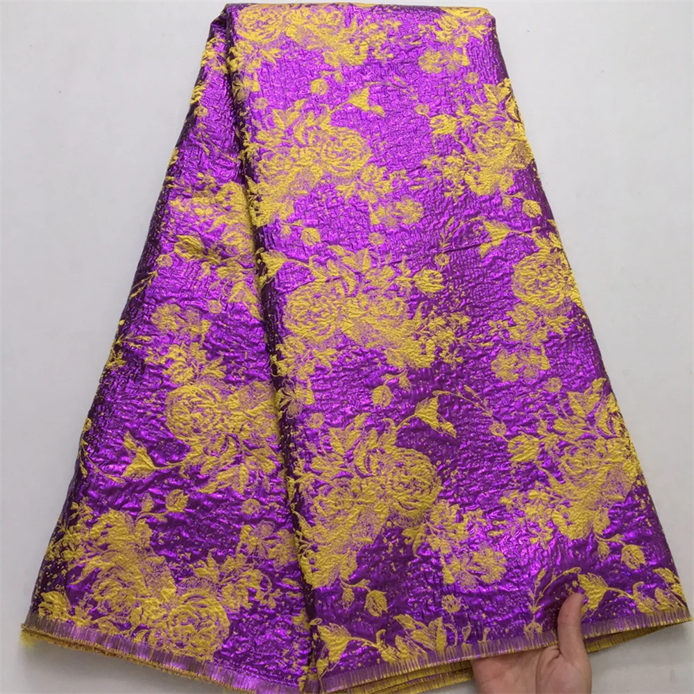 African Gilding Jacquard Lace Fabric High Quality 2025 Nigerian Brocade ...