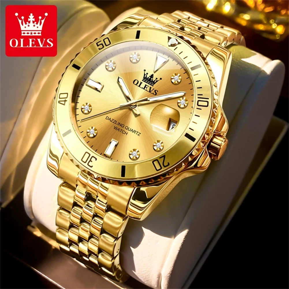OLEVS-Original-Top-Brand-Watch-for-Men-Waterproof-Luminous-Gold ...