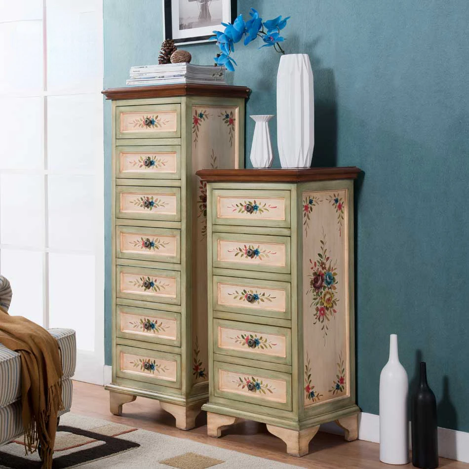 FiveBucket-7-Drawer-Cabinet-European-Style-CornerCabinet-Antique ...