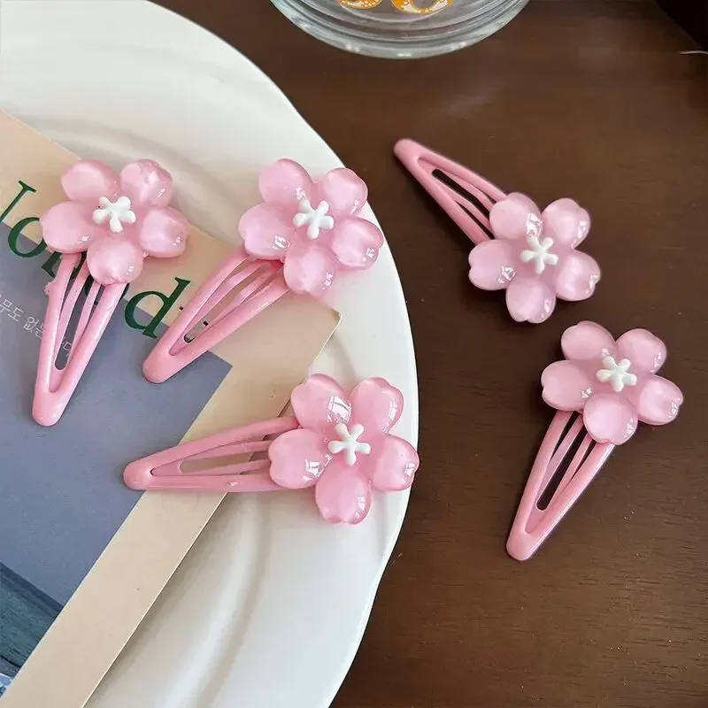 Sweet Cute Cherry Blossom Hair Side Clip Headwear Cute Girls BB Clip ...