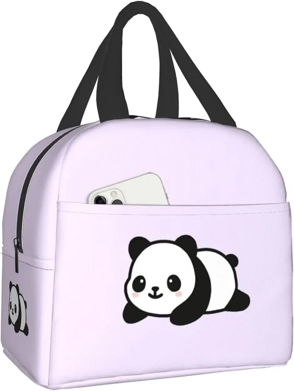 Cute-Panda-Purple-Lunch-Bags-Insulated-Lunch-Box-for-Women-Reusable ...