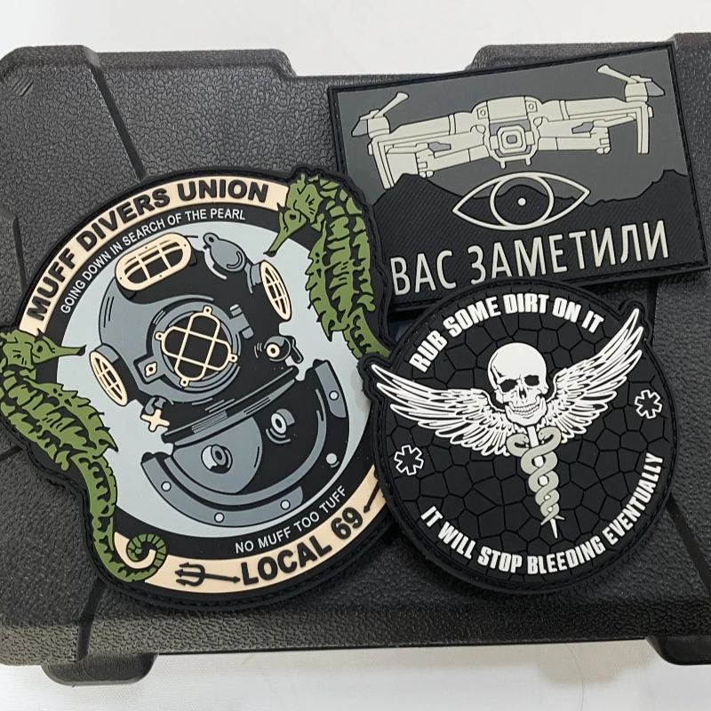 Gancho-de-PVC-3D-da-Muff-Diver-Union-Emblema-de-Moral-do-Drone-Russo ...