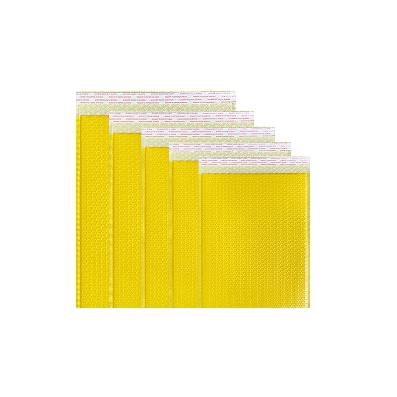 50Pcs/Lot Waterproof Bubble Mailers Yellow Plastic Bubble Envelopes ...