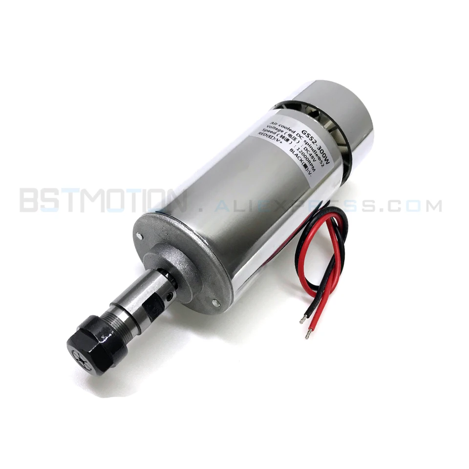 Cnc Spindle Er11 48V 400W Brushed High Speed Air Cooled Spindle Motor ...