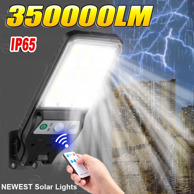 350000LM Sensor Street Lamp 3 Light Modes Outdoor Waterproof Security ...