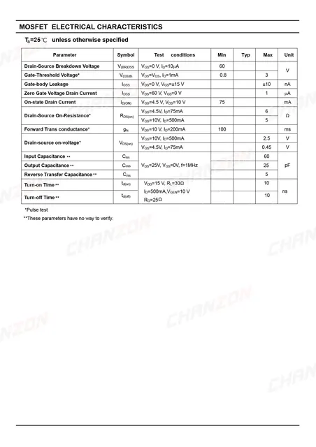 Mosfet Module 2N7000 : Pinout, Equivalent, 44% OFF Mosfet Transistor