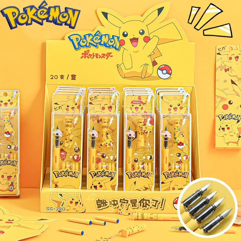 Pokemon-Pikachu-Fountain-Pen-Office-School-Commemorate-Cute-Pen-Student ...