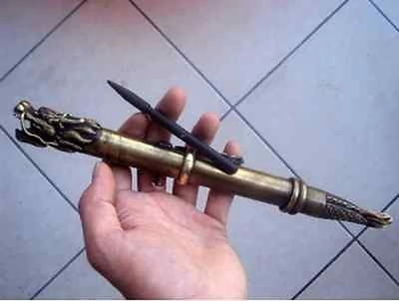 Elaborate-Interesting-Chinese-Collection-Copper-Dragon-Head-Weapon ...