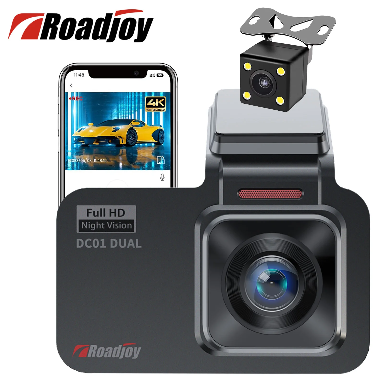Roadjoy-DC01-HD-WiFi-Dash-Cam-for-Car-DVR-Camera-Video-Recorder-Auto ...