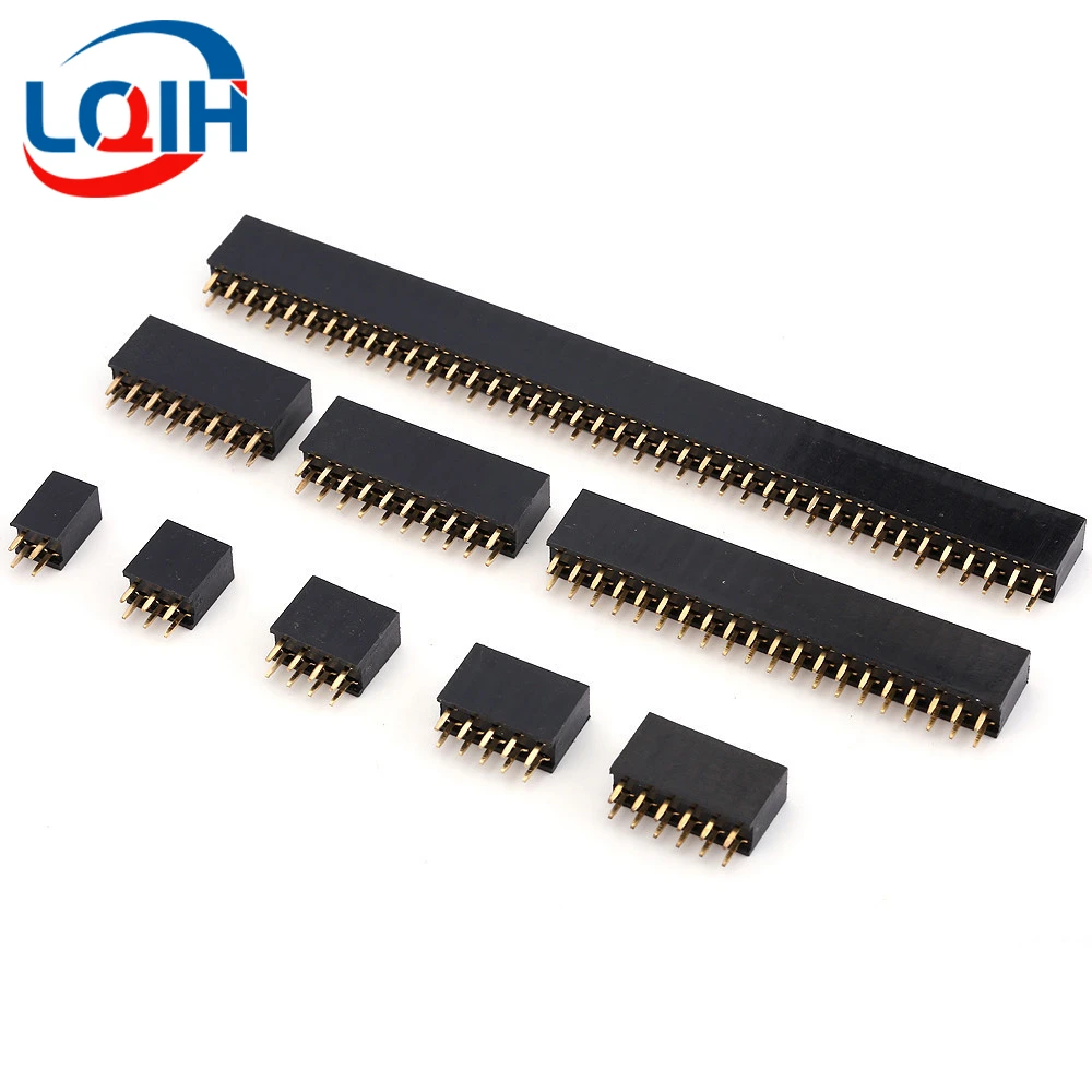 2.54mm Double Row Female 2~40P Breakaway PCB Board Pin Header socket ...