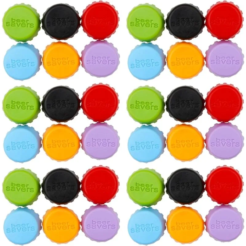 Silicone-Bottle-Caps-6-Colors-Reusable-Beer-Caps-Silicone-Bottle-Covers ...