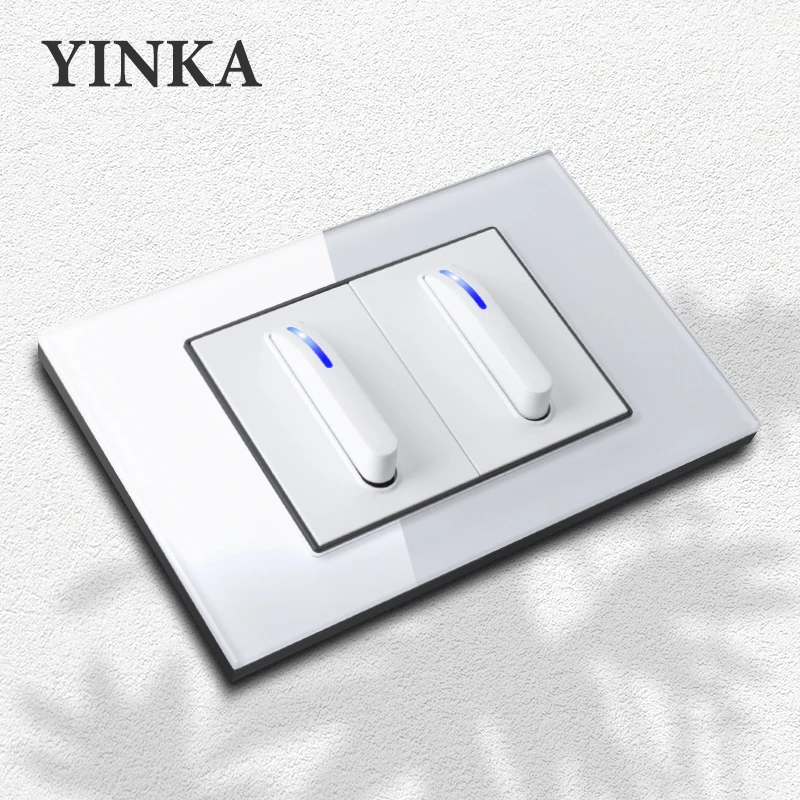 Tempered Glass Push Button Switch | Tempered Glass Wall Light Switch ...