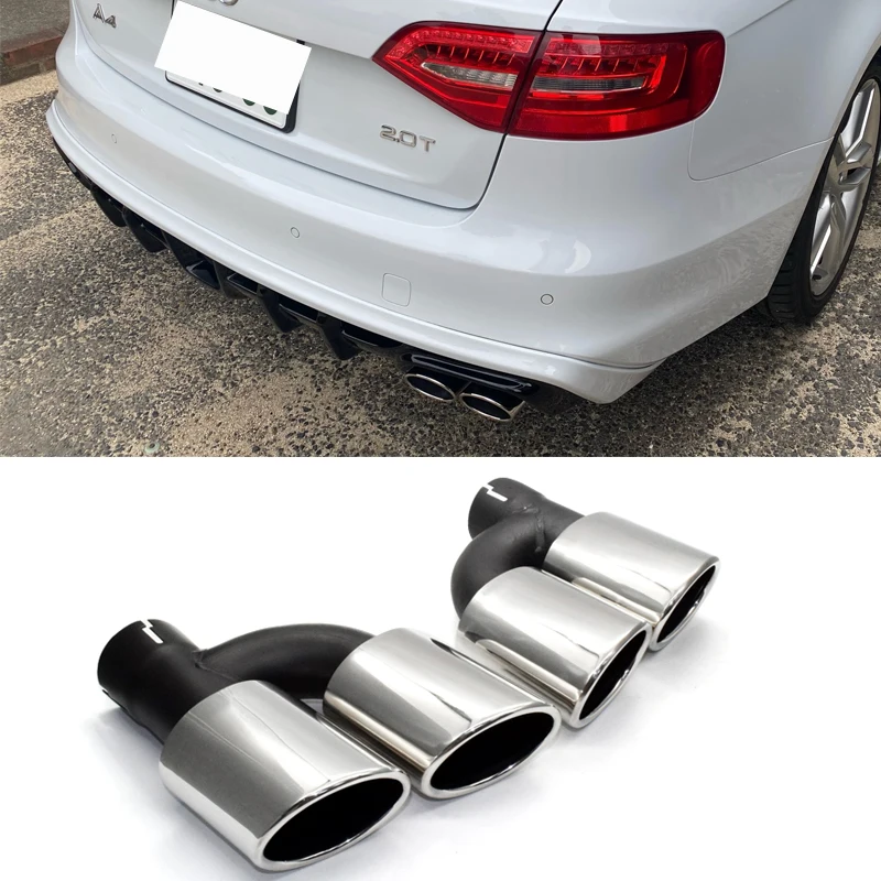 Stainless-Steel-Exhaust-Tip-Car-Exhaust-Pipe-For-Audi-A3-A4-A5-A6-A7-Up ...