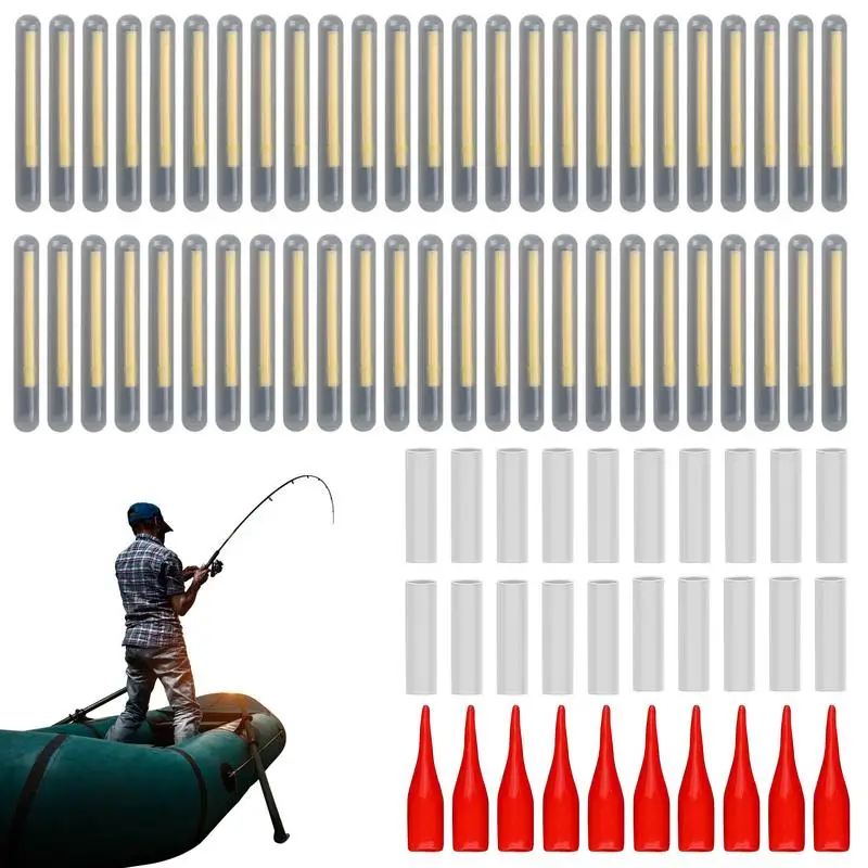 Night-Fishing-Glow-Sticks-50X-Fishing-Green-Fluorescent-Light-Sturdy ...