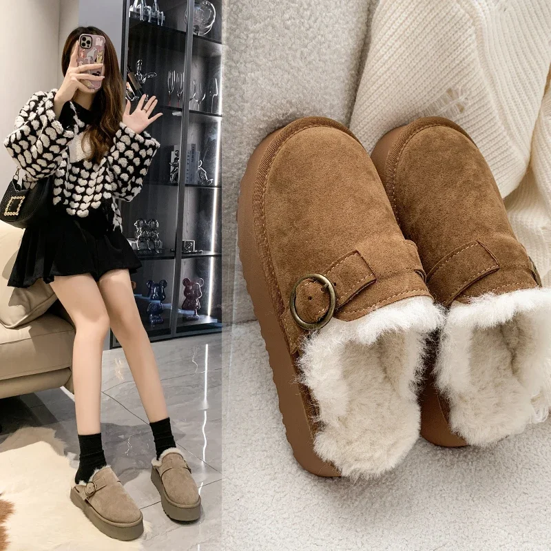 Winter Outside Modern Slippers Mid Heel Flat with Ladies Shoes on Sale ...