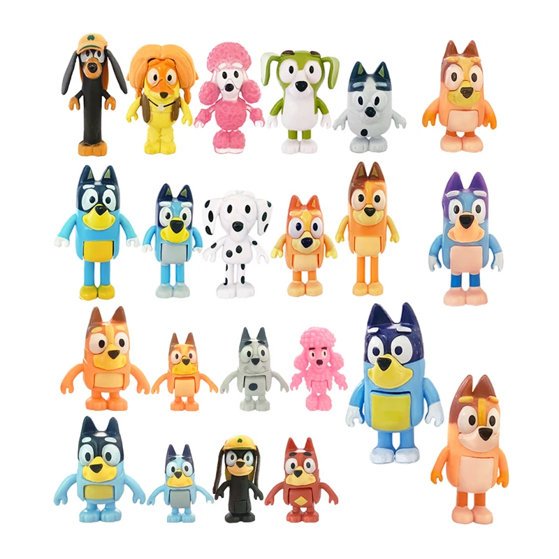 4-10PCS-Bluey-Bingo-Figure-Toys-Family-Kawaii-Movable-Joint-Action ...