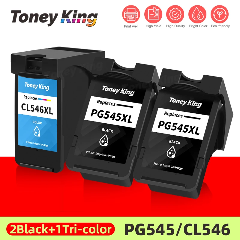 TONEY-KING-545-545XL-546XL-Ink-Cartridge-Remanufactured-For-Canon-PG ...