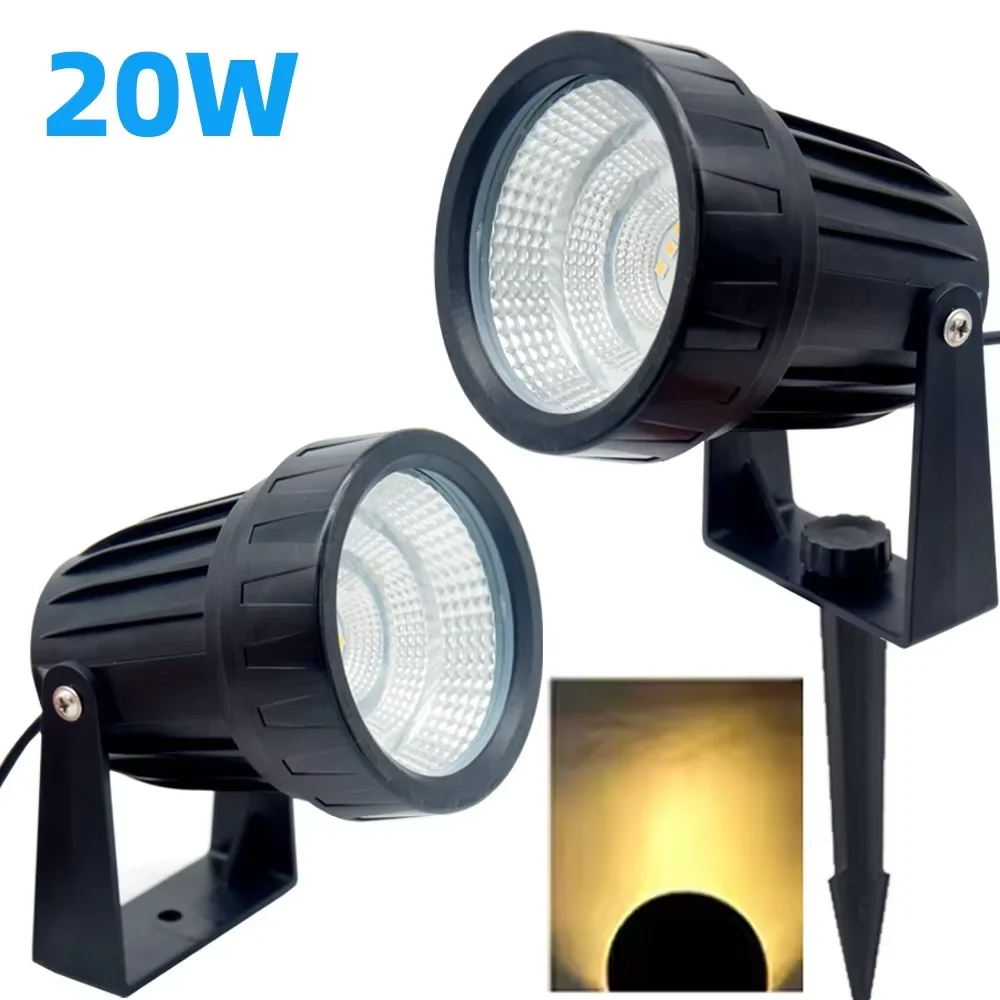 Outdoor LED Spotlight 20W Warm white Waterproof Lawn Light AC 85V-265V ...