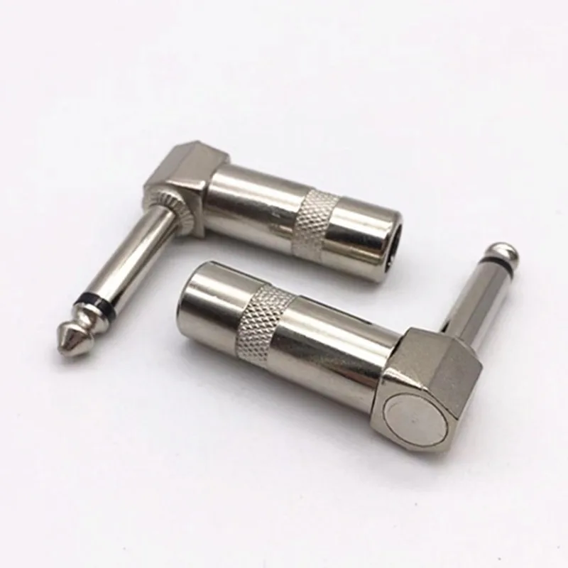 1Pcs-1-4-Ts-Right-Angle-Stereo-Mono-Phone-Plug-6-35mm-Jack-Elbow-with ...