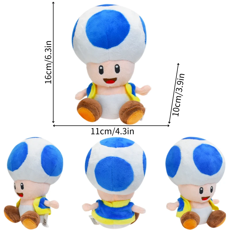 Kawaii Mario Luiji Goomba Kamek Yoshi Soft Plush Toys Cute Toad ...