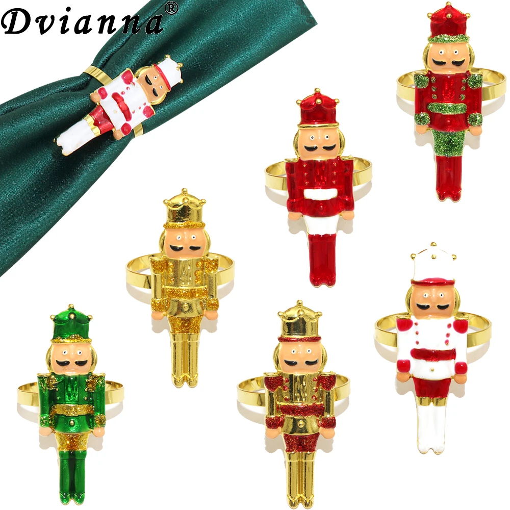 6Pcs-Christmas-Nutcracker-Napkin-Rings-Nutcracker-Soldier-Napkin-Buckle ...