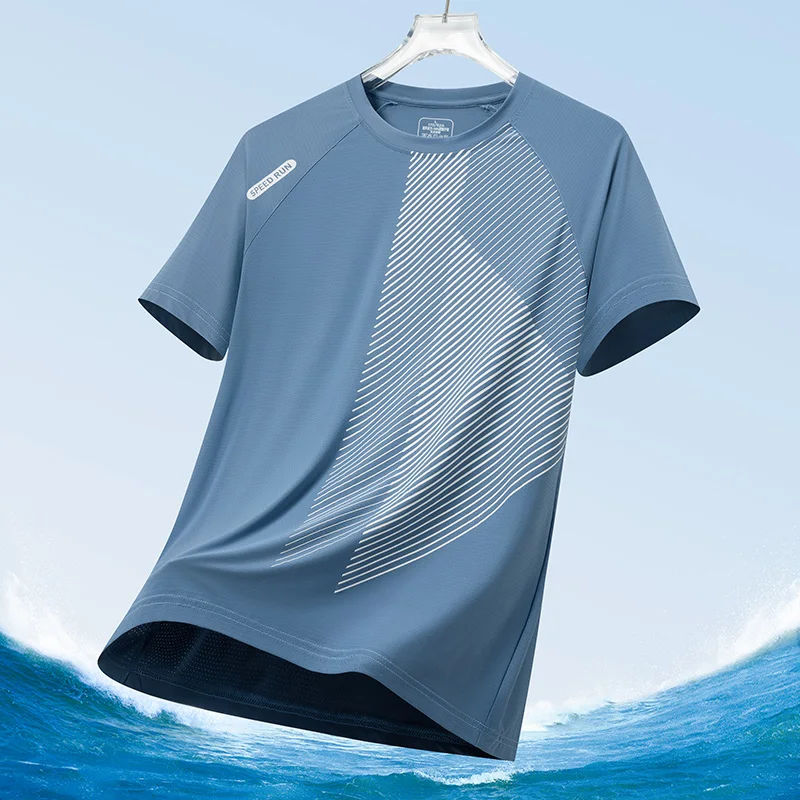 2024-Summer-Casual-T-Shirt-Outdoor-Ice-Silk-Sports-Shirt-Street-Fashion ...