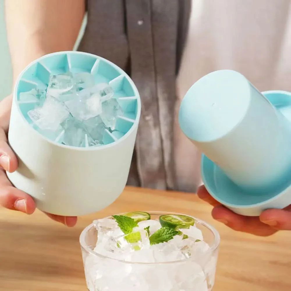 1PC DIY Ice Bucket Cup Mold Ice Cubes Tray Food Grade Quickly Freeze ...