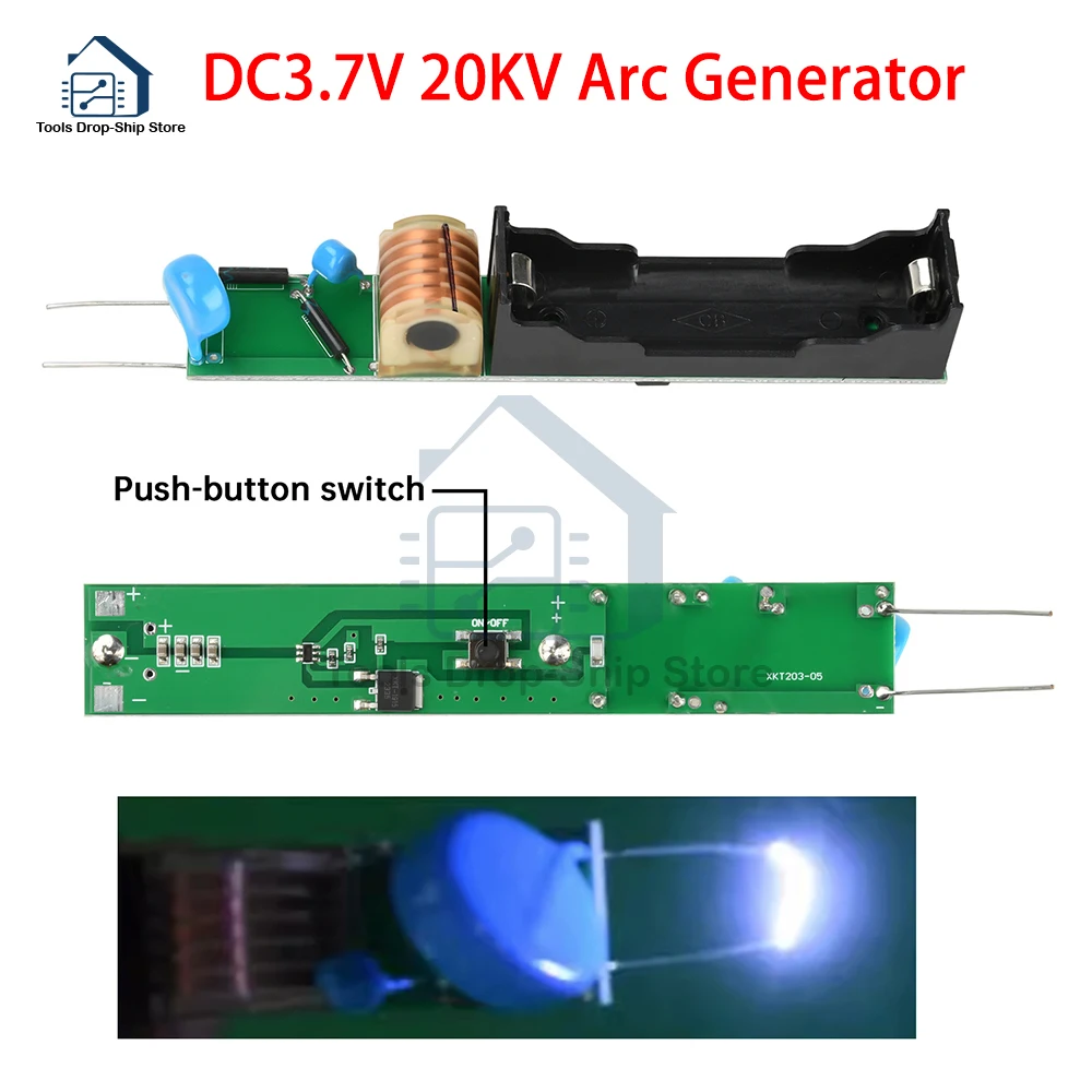 DC3.7V 20KV Battery Integrated High-voltage Module Discharge Coil Boost ...
