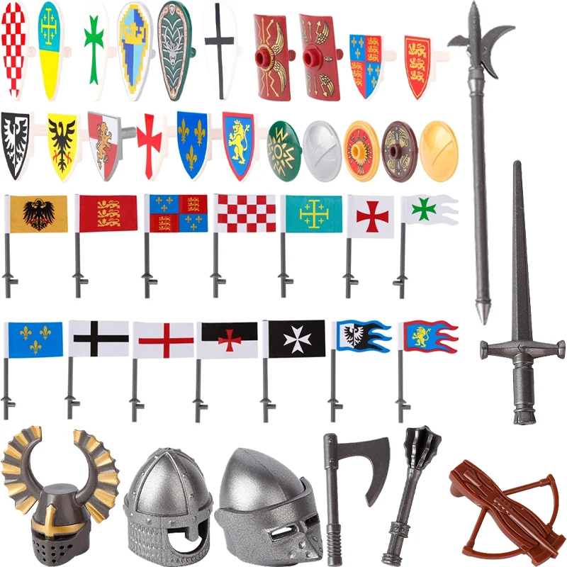 Medieval-Castle-Knight-Figures-Accessories-Building-Blocks-Soldier ...