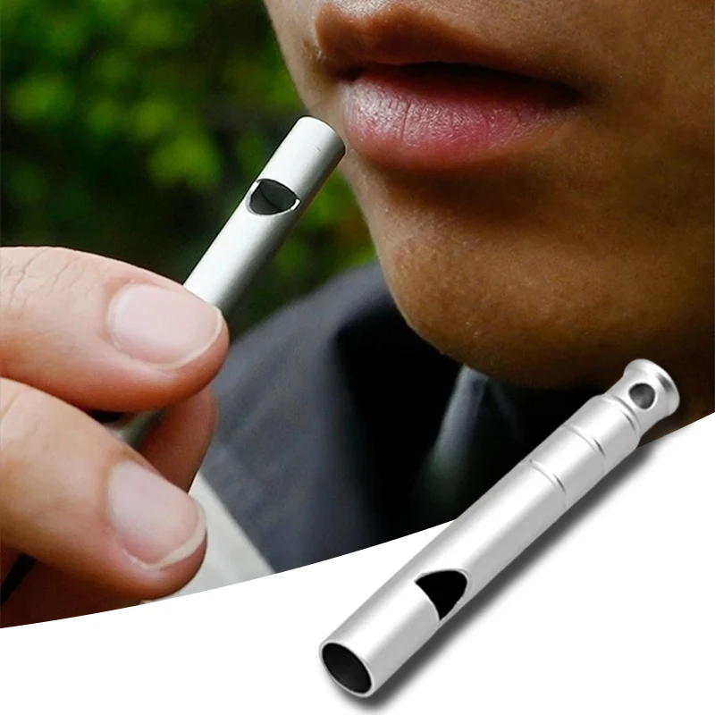 High Decibel Titanium Whistle Emergency Survival Tool with Neck Lanyard ...