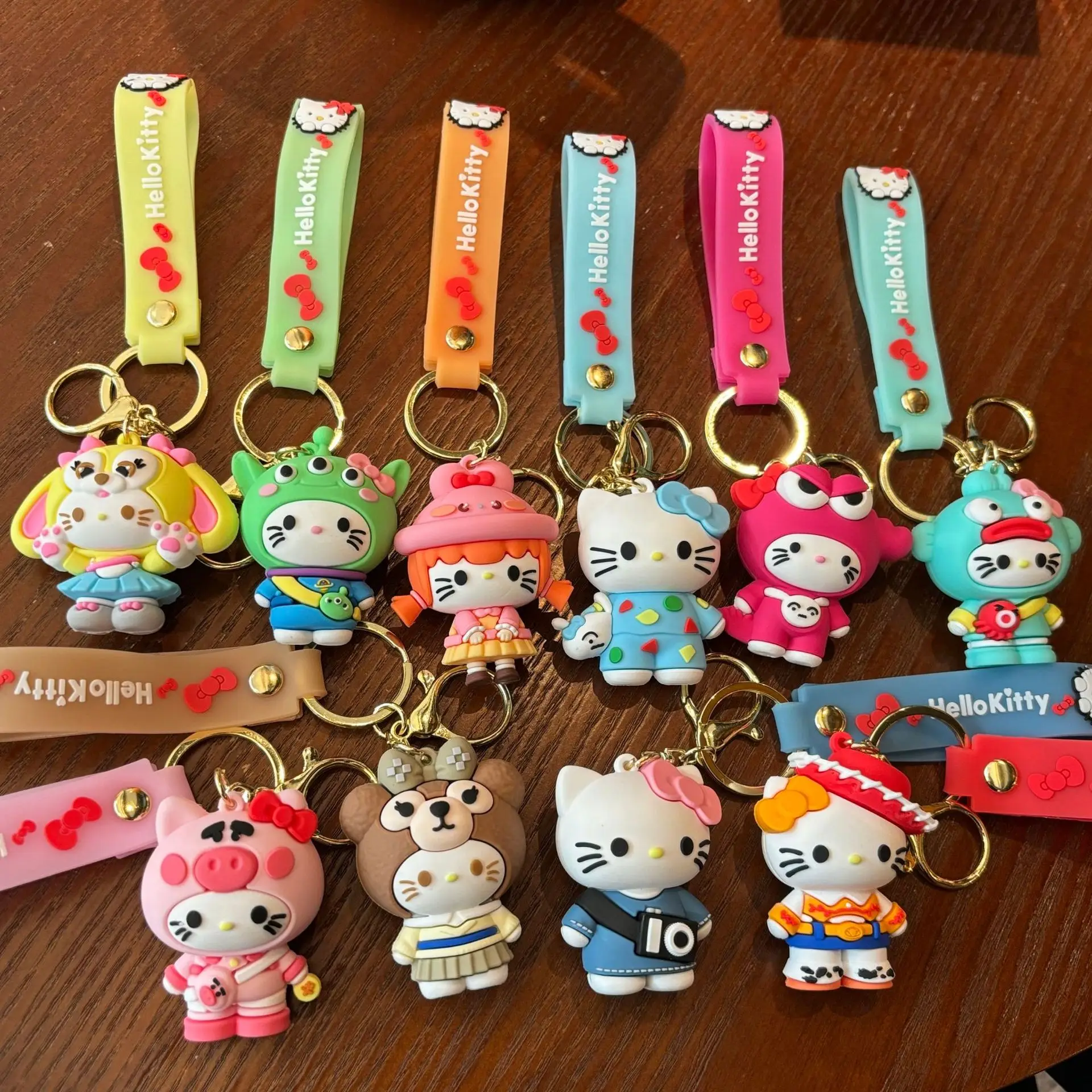 MINISO-New-Anime-Hello-Kitty-Keychain-Pendant-Holder-Kawaii-Key-Chain ...