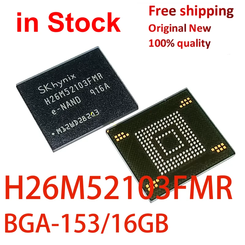 2-5-pcs-100-Original-New-H26M52103FMR-16G-BGA153-H26M52103-E-NAND-EMMC ...