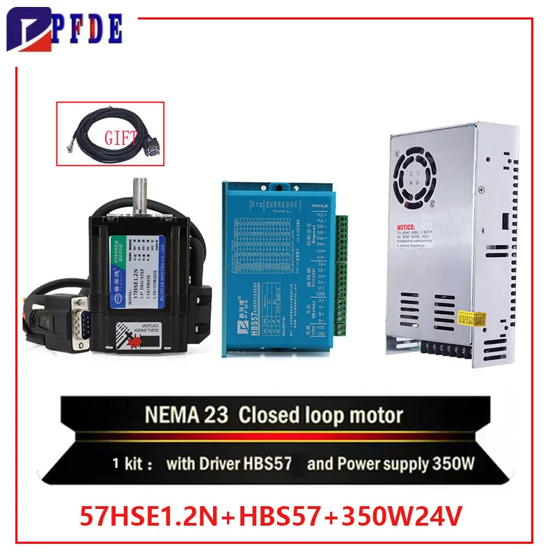 1 Set Nema23 Closed Loop Stepper Motor Drive 1.2Nm VDC24-70V Hybird ...