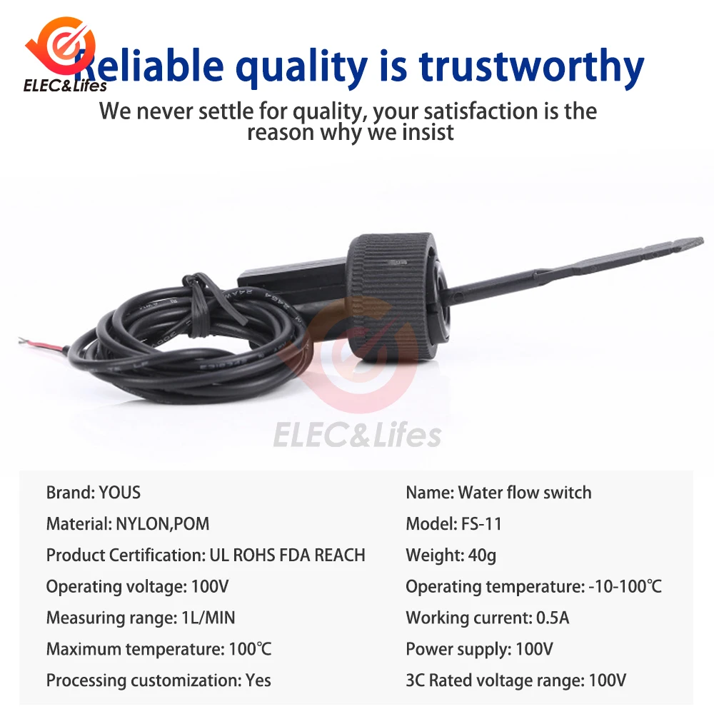 100V-1L-MIN-Water-Paddle-Flow-Switch-Female-Thread-Connecting-Flow ...