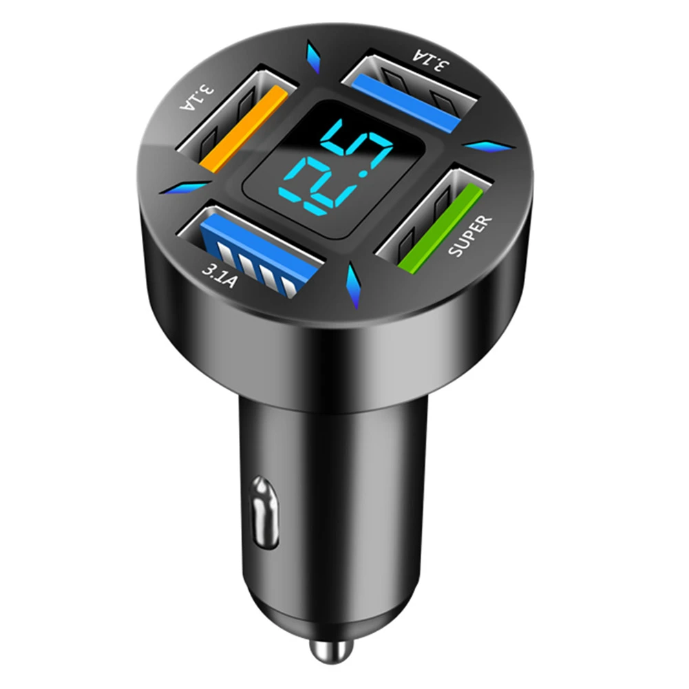 66w 4 Ports Usb Pd Quick Car Charger Qc3.0 Type C Fast Charging Car ...