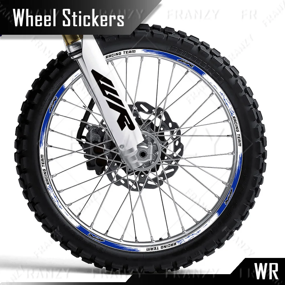 Motorcycle Wheel Sticker Reflective Rim Decal 21"/18" Hub Stripe Tape ...